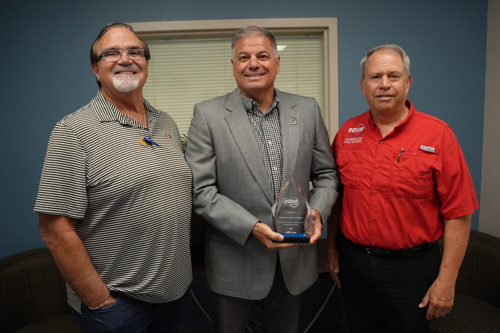 Aqua Cares Foundation Honors SCF with a Salute to Safety Award | State ...